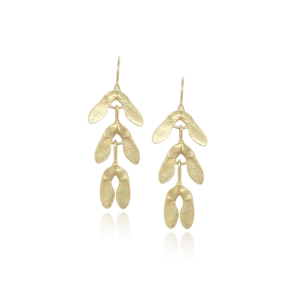 18K Gold Triple Samaras - J. McVeigh Jewelry