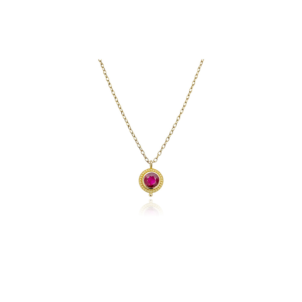 "DARLING" PENDANT WITH RUBY - J. McVeigh Jewelry