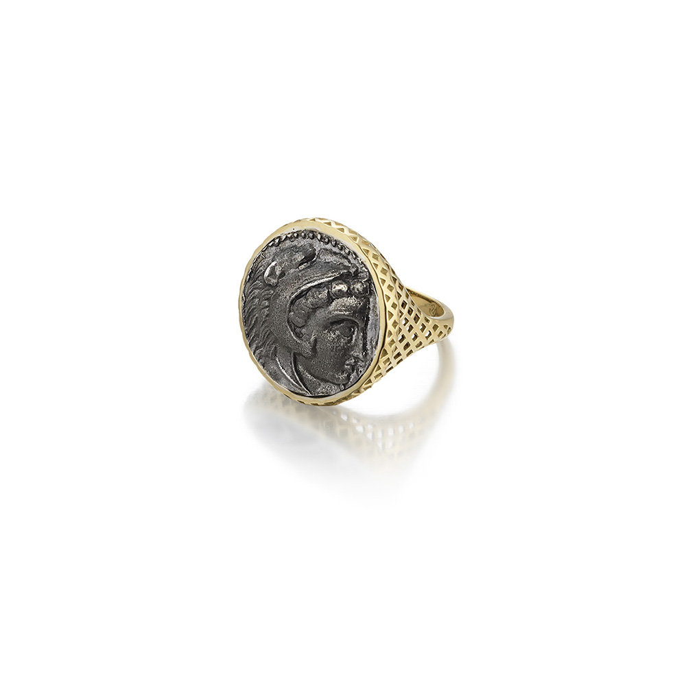 Alexander the great coin ring - J. McVeigh Jewelry