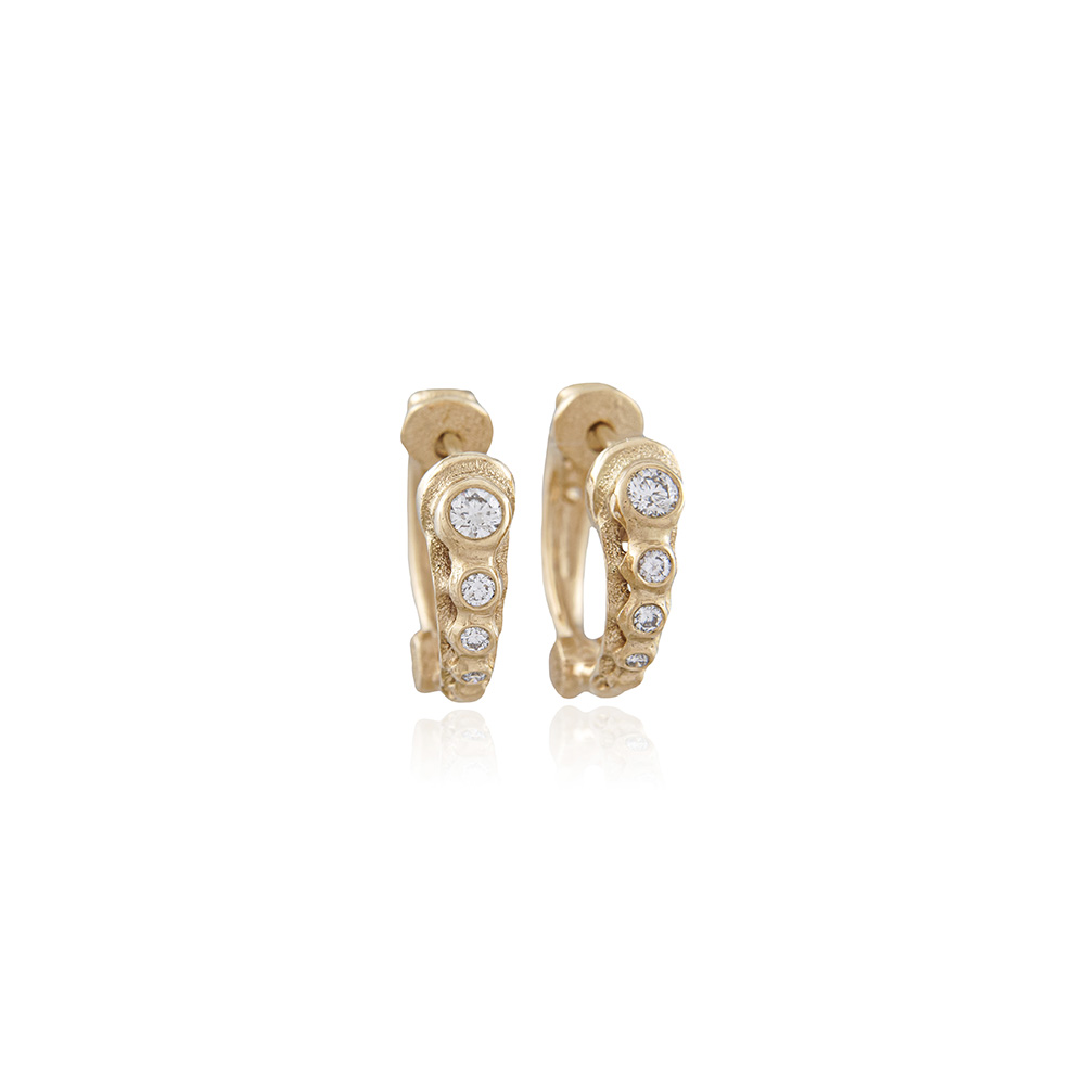 "LITTLE HOOPS" WITH DIAMONDS - J. McVeigh Jewelry