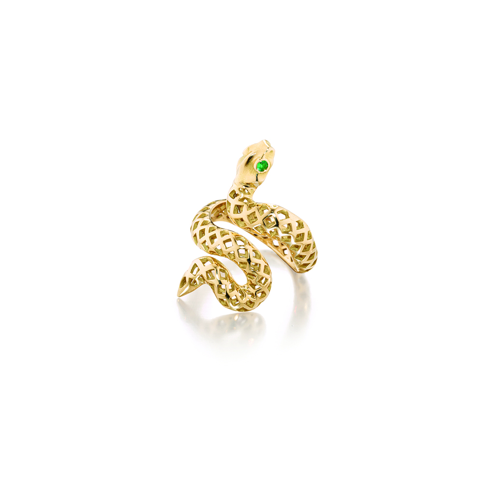 Emerald Snake Ring - J. McVeigh Jewelry