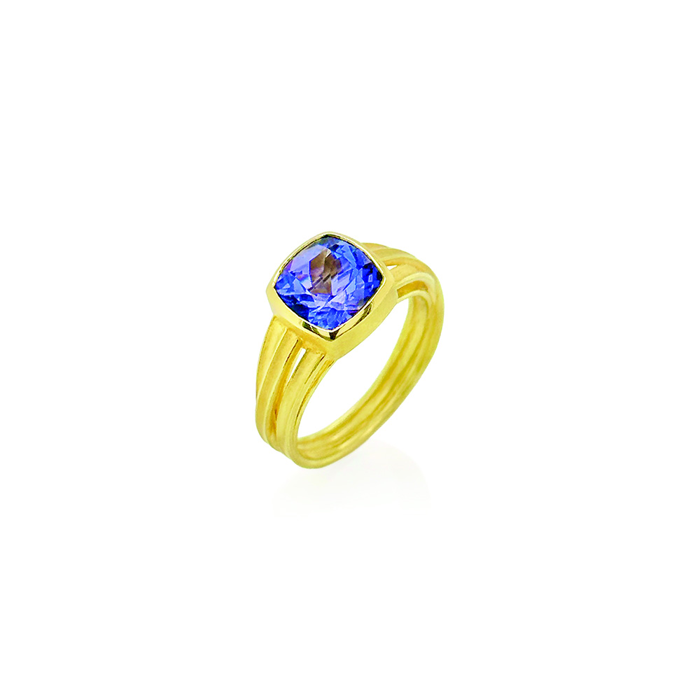 Cushion cut Tanzanite ring - J. McVeigh Jewelry