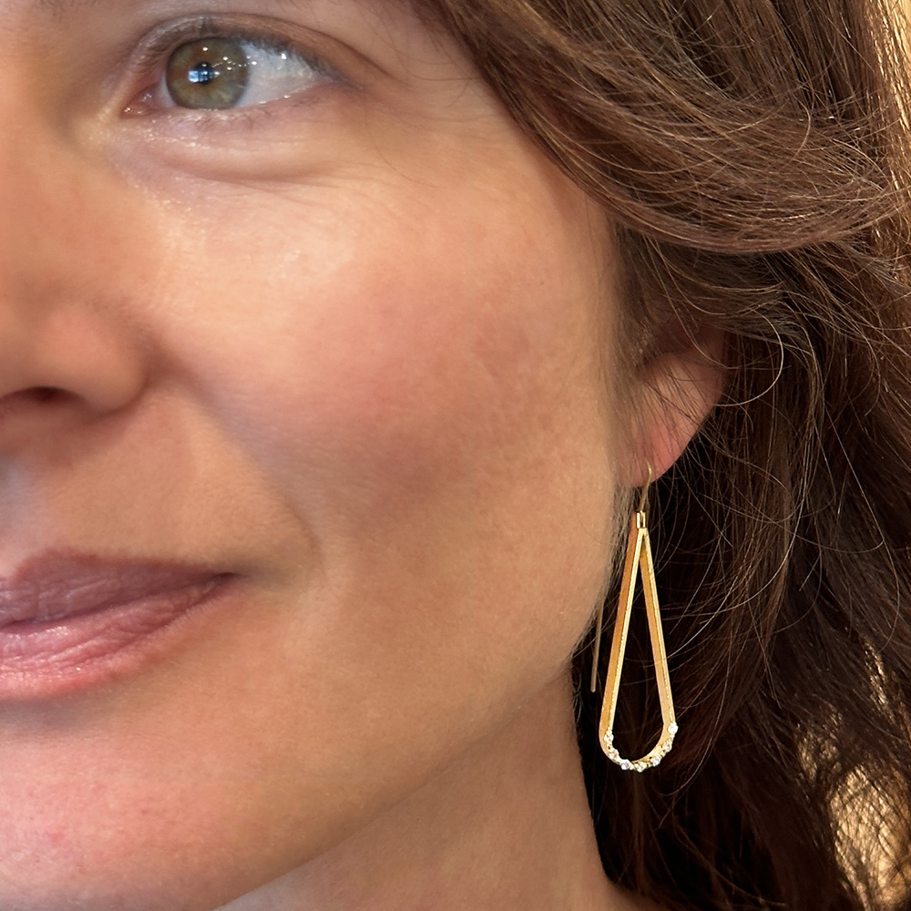 Tear drop "leaf" earrings - J. McVeigh Jewelry