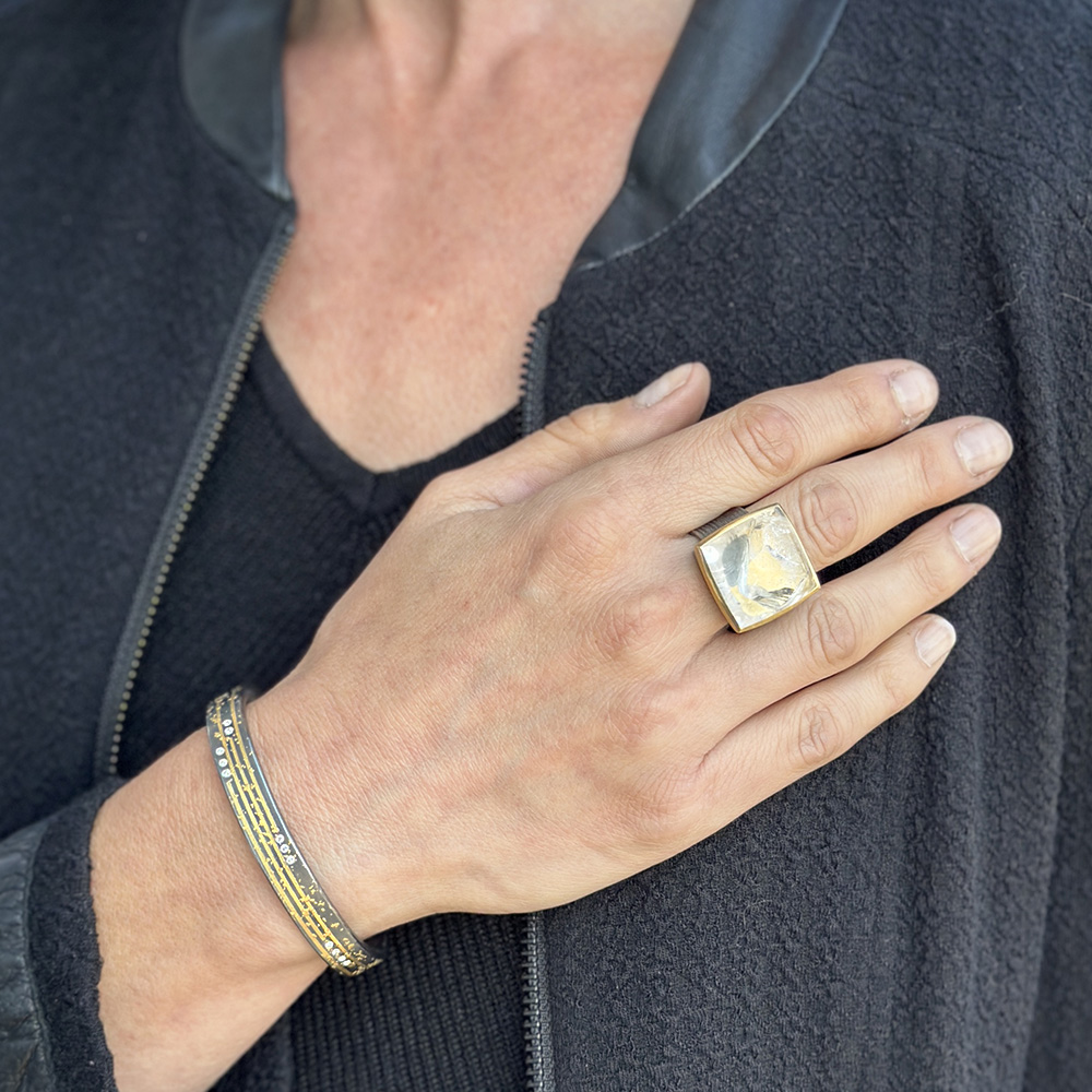 quartz with negative crystal ring - J. McVeigh Jewelry