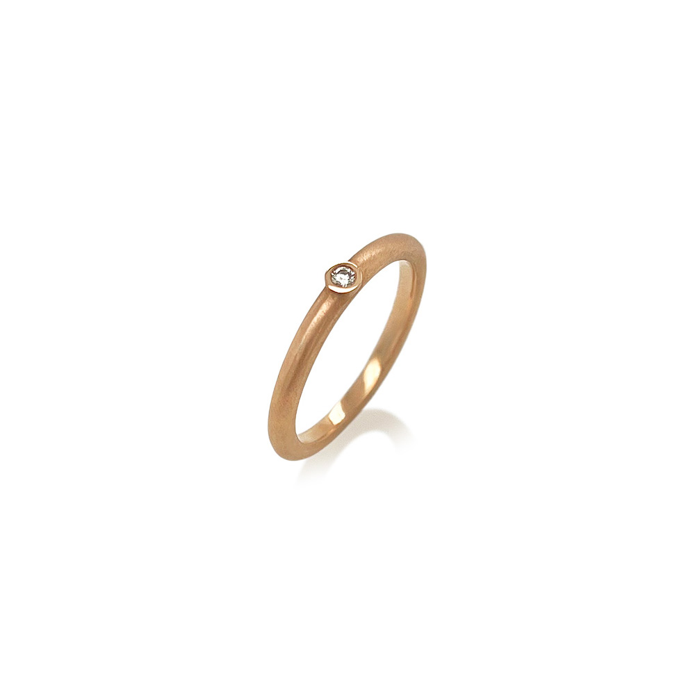 Diamond pixie ring in rose gold - J. McVeigh Jewelry