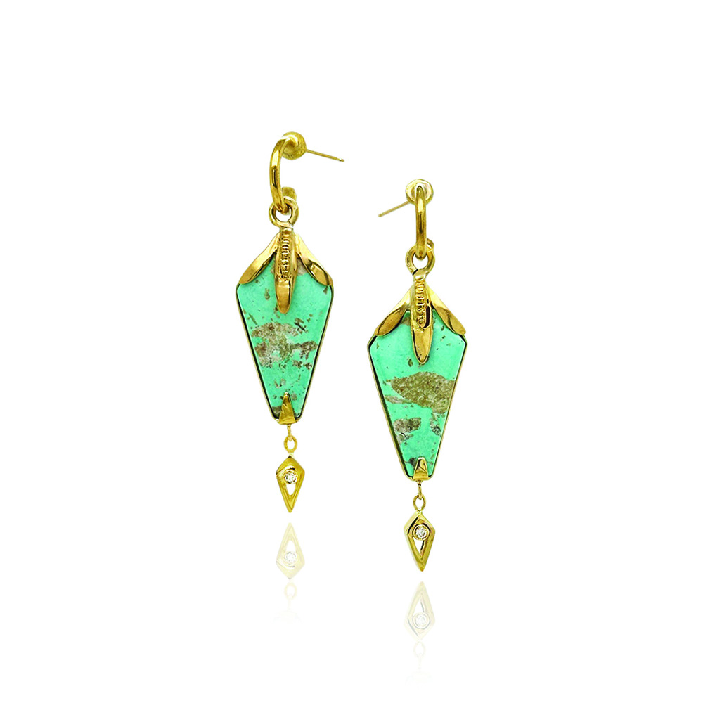 Turquoise "Kite" earrings - J. McVeigh Jewelry