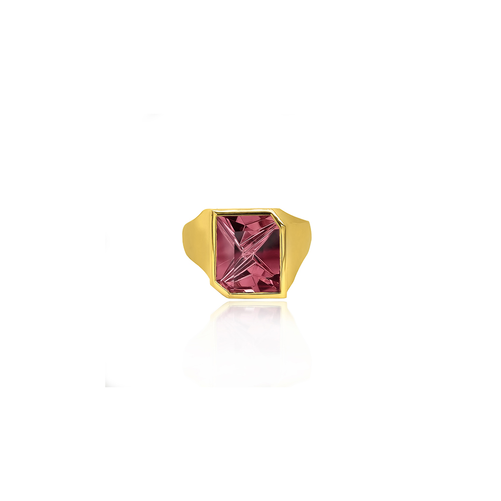 light raspberry tourmaline ring - J. McVeigh Jewelry