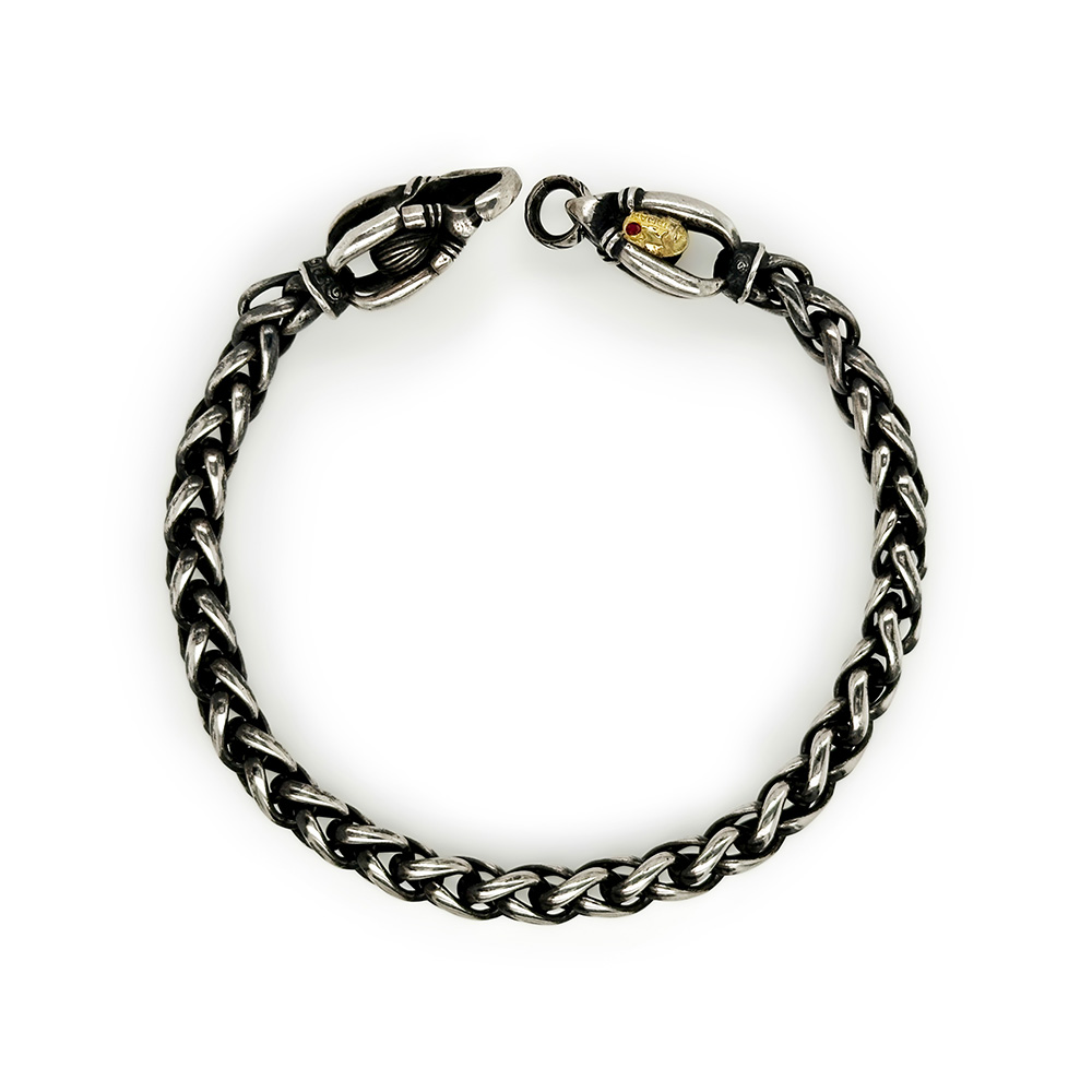 Oxidized Sterling Silver Wheat Chain - J. McVeigh Jewelry
