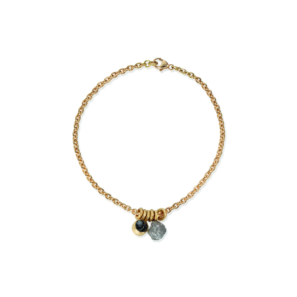 Diamond sphere and black diamond bracelet - J. McVeigh Jewelry