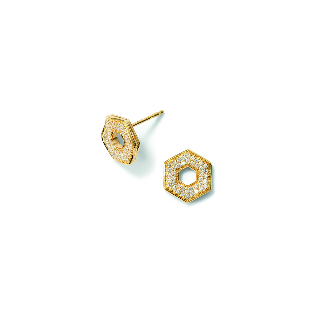Eclipse studs with diamonds - J. McVeigh Jewelry