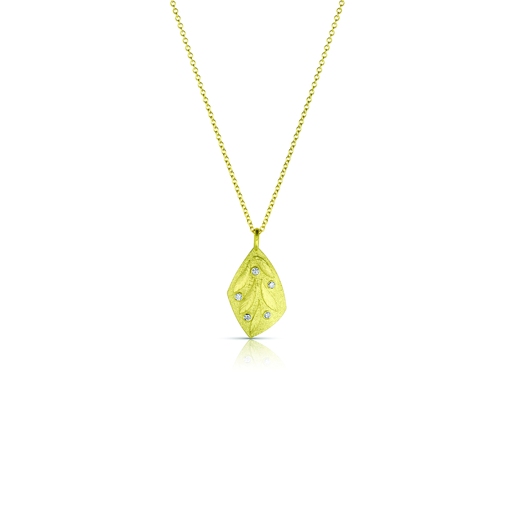 Kite-shaped pendant with diamonds - J. McVeigh Jewelry
